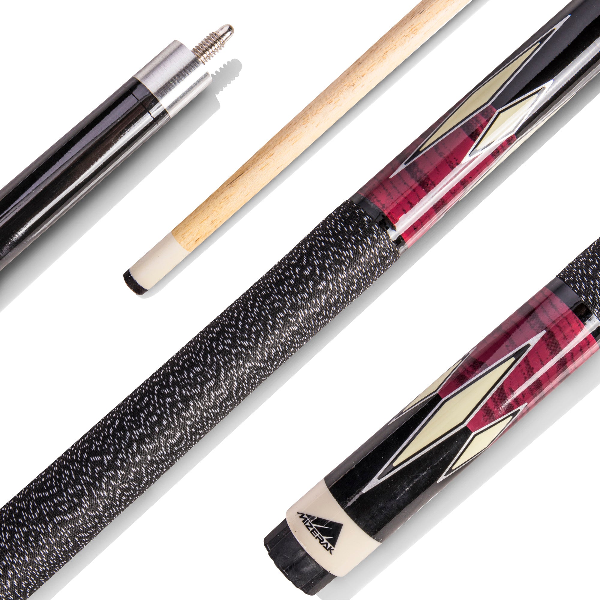 57" Premium Two-Piece Hardwood Cue - Pink | Escalade Sports