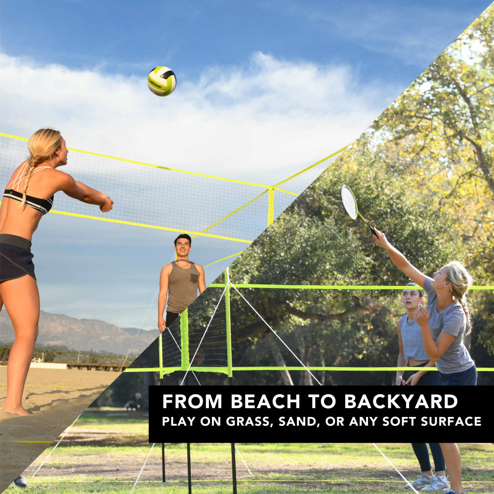 4 Square Volleyball Badminton Set Combo | Triumph | Escalade Sports