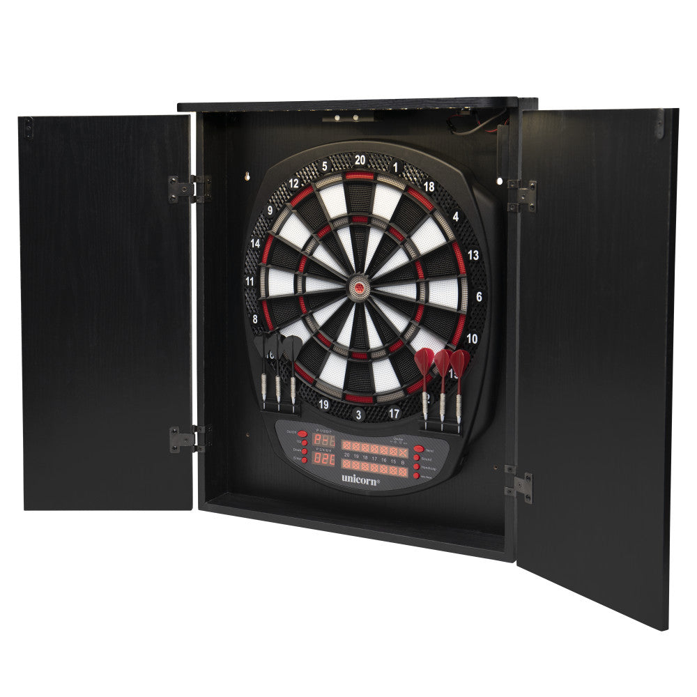 Unicorn Impact LED Electronic Dartboard Cabinet | Escalade Sports