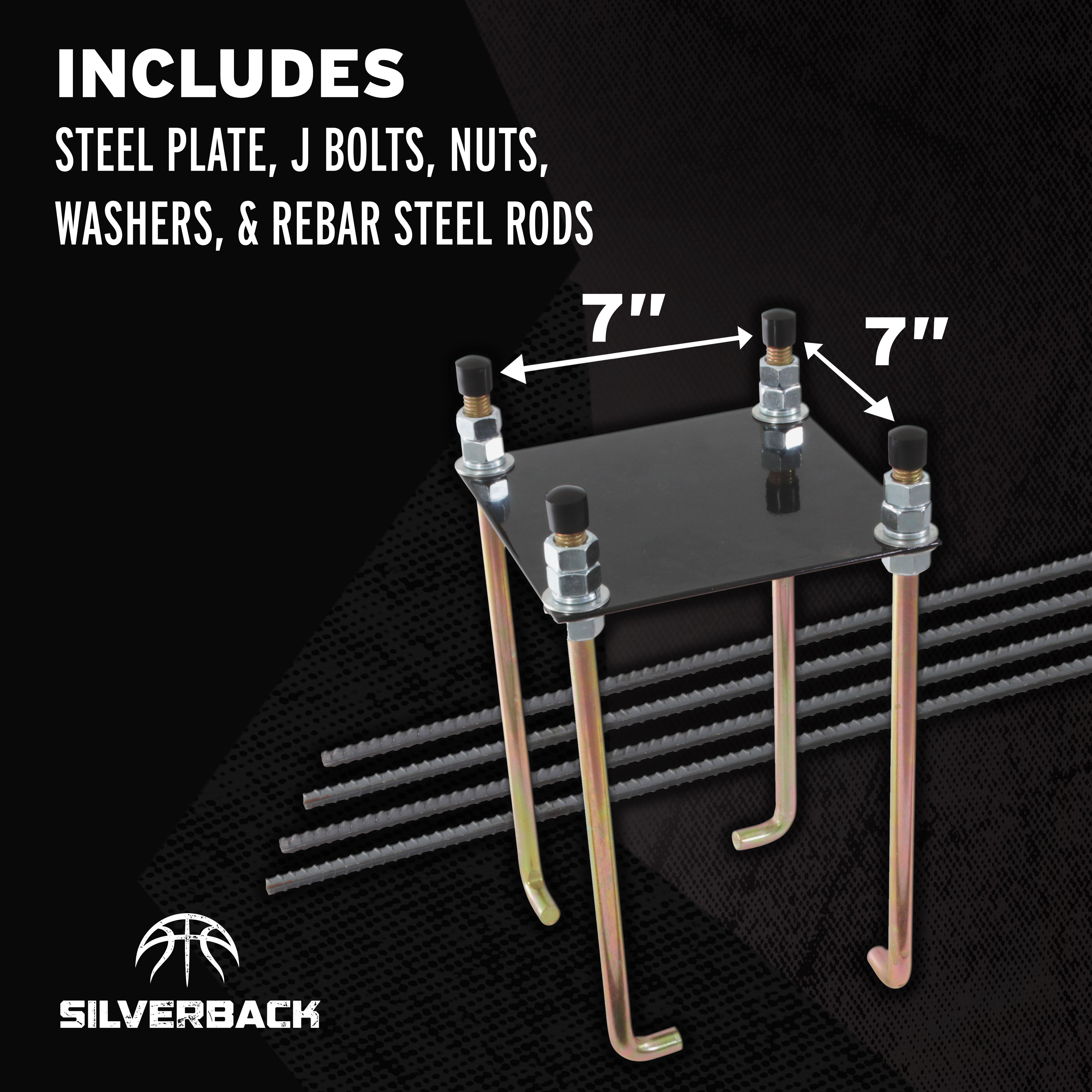 Silverback Basketball Anchor Kit – 7" Anchor System | Escalade Sports